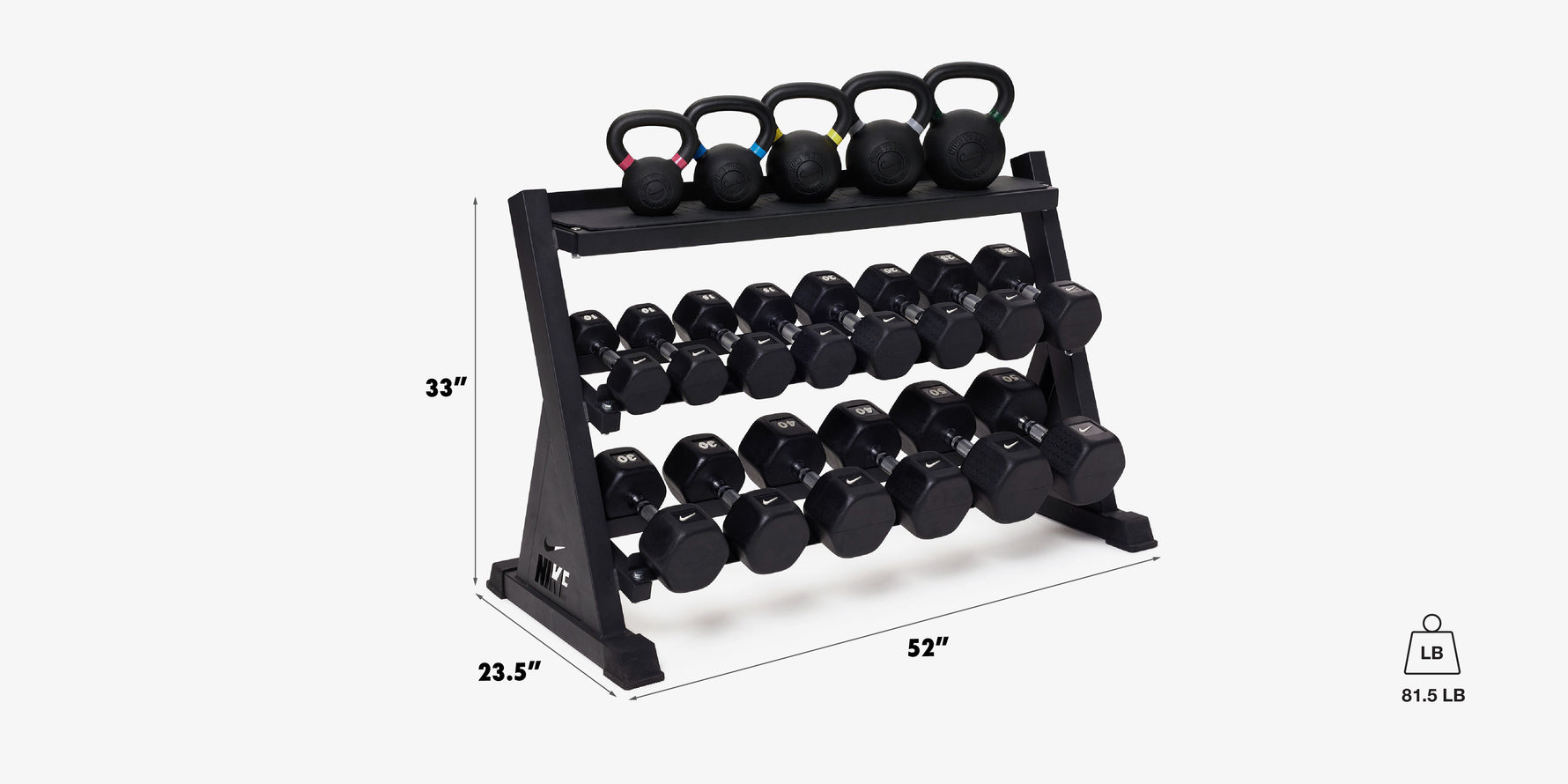 Nike Kettlebell & Dumbbell Storage Rack – Nike Strength US