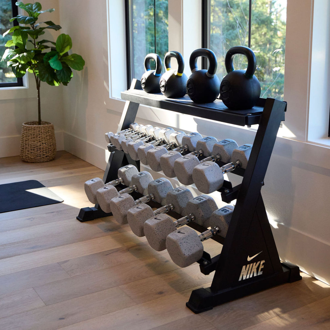 Nike Kettlebell & Dumbbell Storage Rack – Nike Strength US