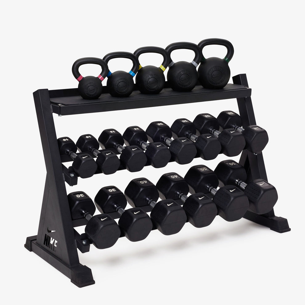Nike Kettlebell & Dumbbell Storage Rack – Nike Strength US